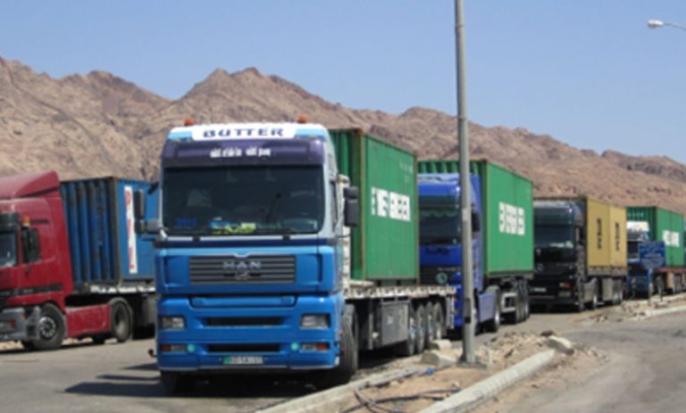 Escalation of the problem of Jordanian and Syrian trucks stuck at the ...