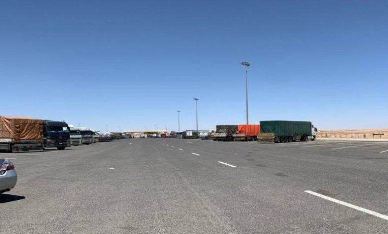 Hundreds of trucks are piling up at the Al-Batha border crossing - The ...