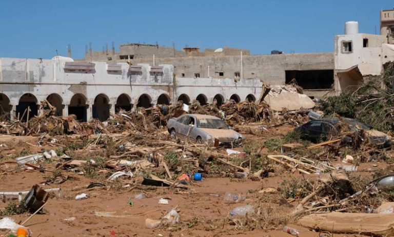 After Hurricane "Daniel"... Mudslides and debris turn Derna in Libya ...